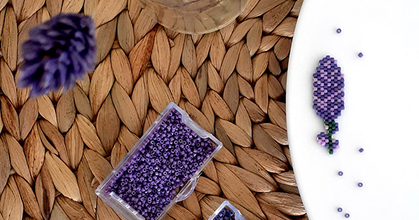 DIY : Tissage brin de lavande en perles Miyuki Delicas